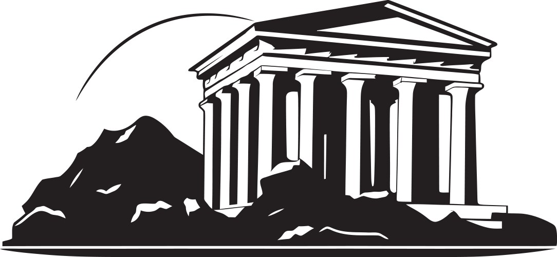 Greek architecture logos designing icons Vector Image