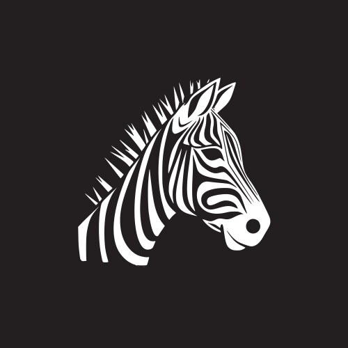 Zebra - minimalist and flat logo Royalty Free Vector Image