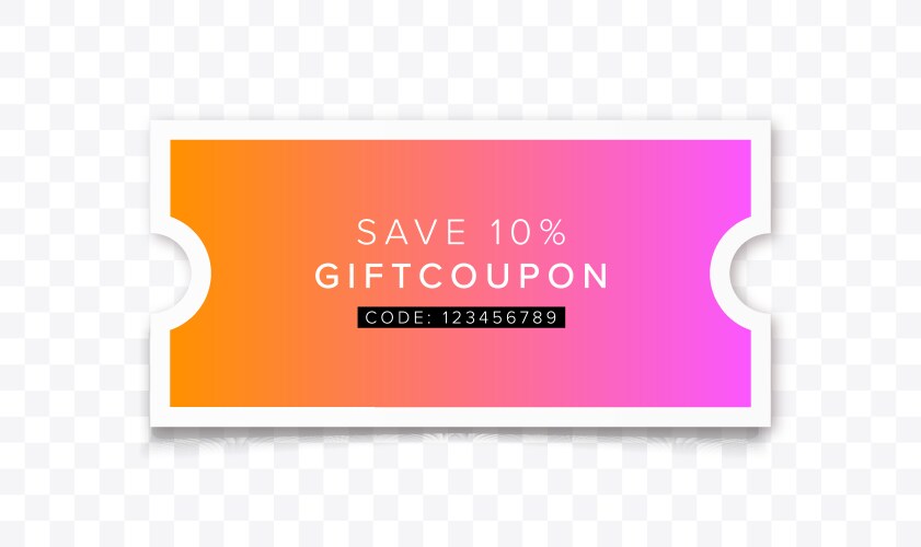 Discount coupon template isolated Royalty Free Vector Image