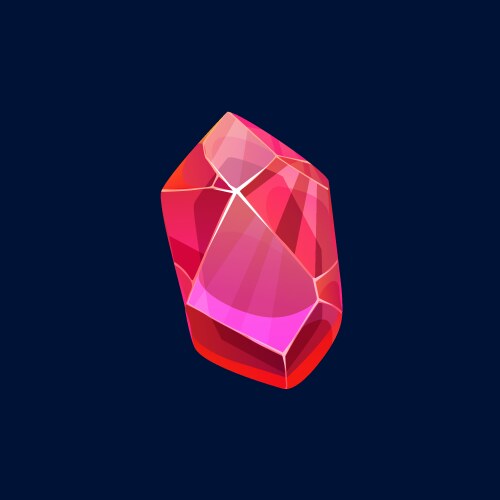 Crystal gemstone or precious gem stone icon Vector Image