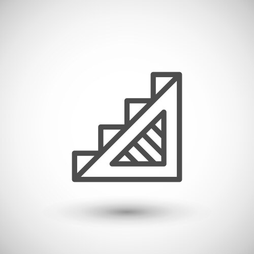 Fall down stairs warning sign Royalty Free Vector Image