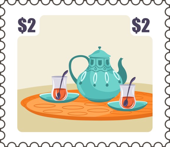 Turkish traditional tea Royalty Free Vector Image