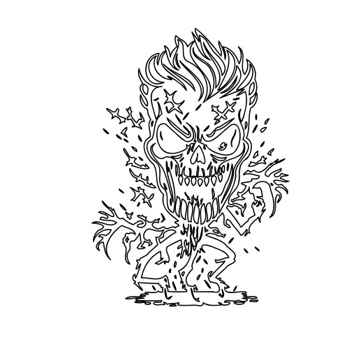 Zombie Outline Vector Images (over 4,400)