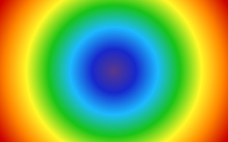 Rainbow neon swirl background radial gradient Vector Image