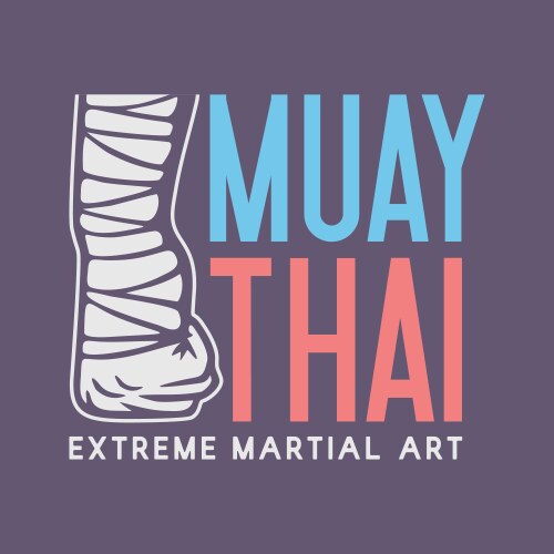 Muay thai text font Royalty Free Vector Image - VectorStock