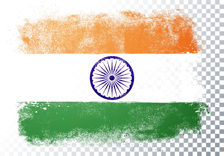 Indian scratched flag Royalty Free Vector Image