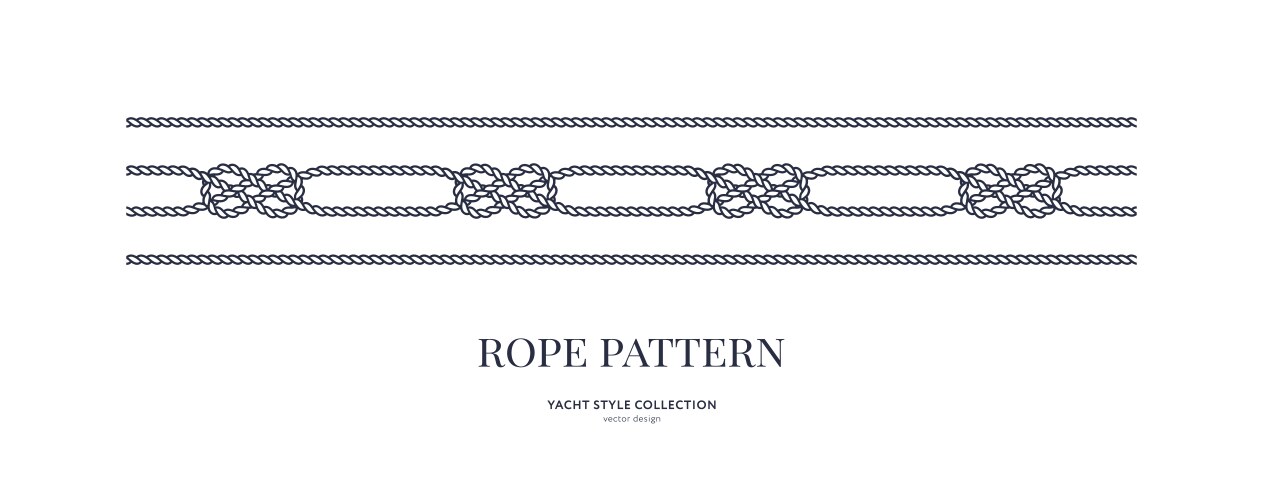 Nautical decorative rope knots set with names Vector Image