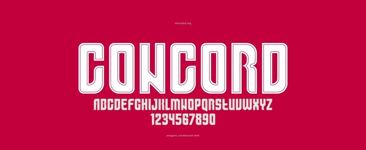 Bold and strong geometric font for logos Vector Image