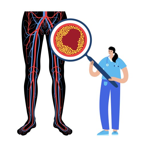 Peripheral artery disease Royalty Free Vector Image