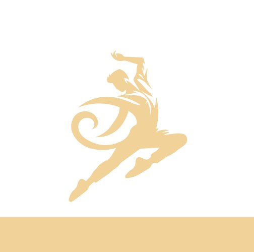 Dancing girl logo Royalty Free Vector Image - VectorStock