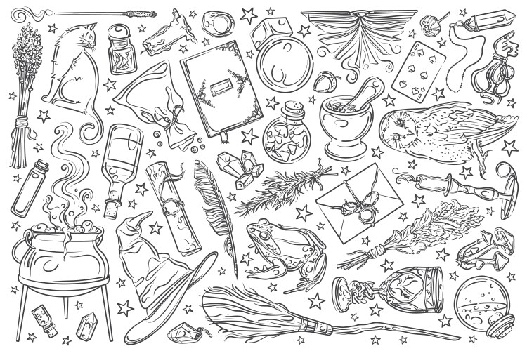 Cartoon cute doodles science Royalty Free Vector Image