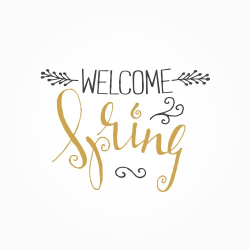 Welcome spring design Royalty Free Vector Image