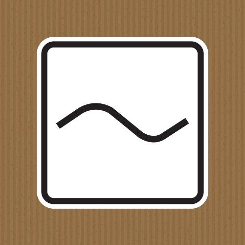 Alternating current ac symbol sign isolate Vector Image