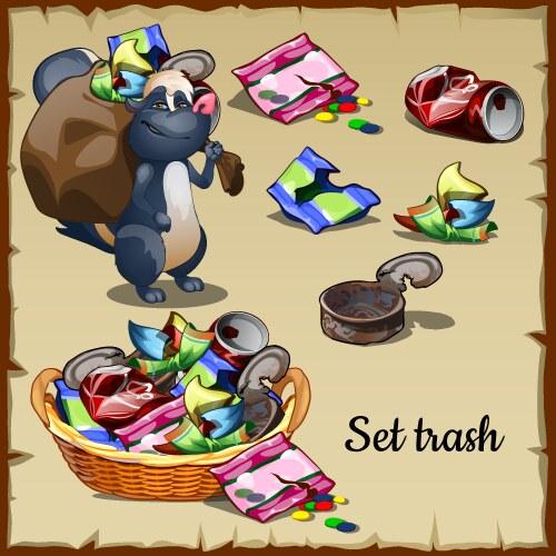 Trash cartoon Vector Images & Graphics for Commercial Use | VectorStock