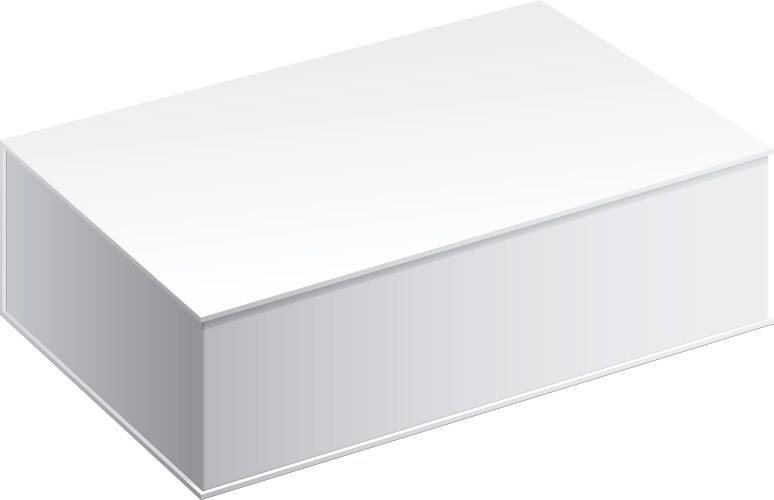 Realistic white package carton box for software Vector Image