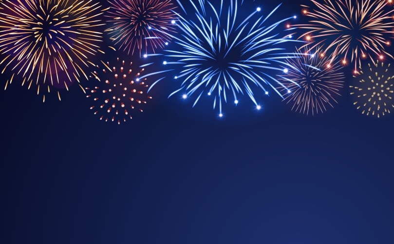 Firework rocket set art cover Royalty Free Vector Image