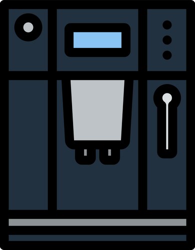 Kitchen coffee machine icon Royalty Free Vector Image