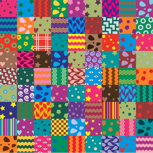 Crocodile patchwork pattern Royalty Free Vector Image