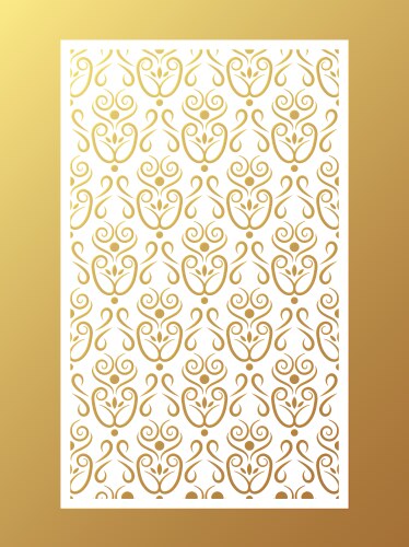 Seamless die cut decorative pattern template Vector Image