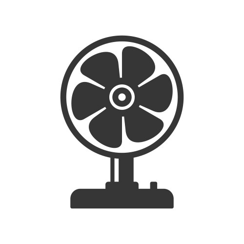 Cooling fan symbol isolated on white background Vector Image
