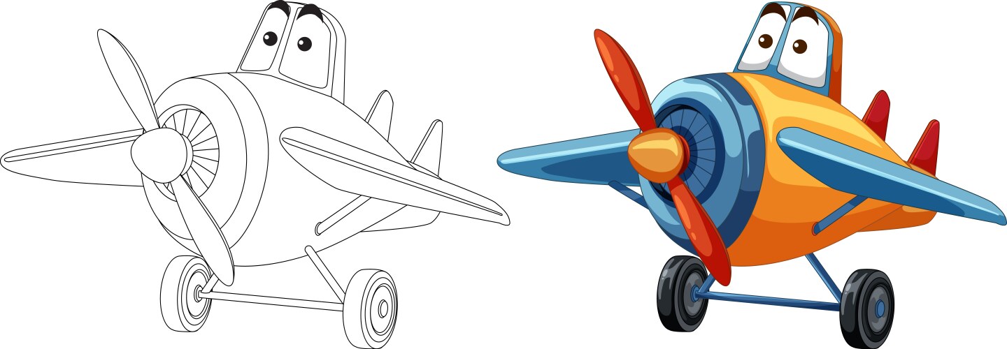 Cartoon Kids Airplane Vector Images (over 5,800)