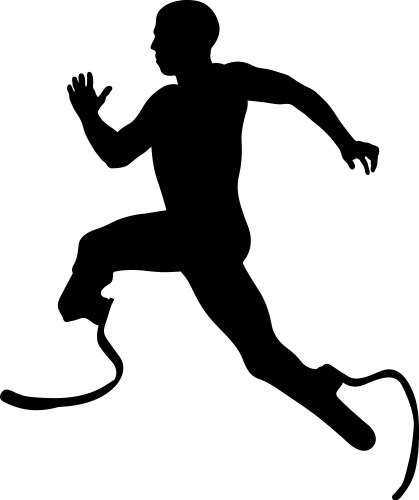 Disabled athlete javelin throw Royalty Free Vector Image