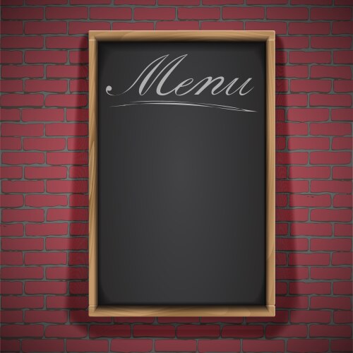 Restaurant menu design on wood background Vector Image