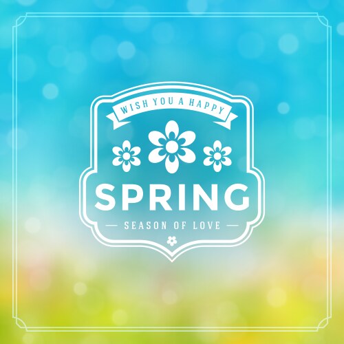 Spring badge typographic design greeting Vector Image