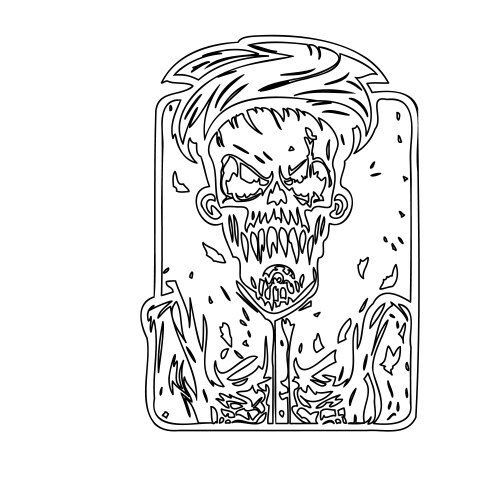Zombie Outline Vector Images (over 4,400)