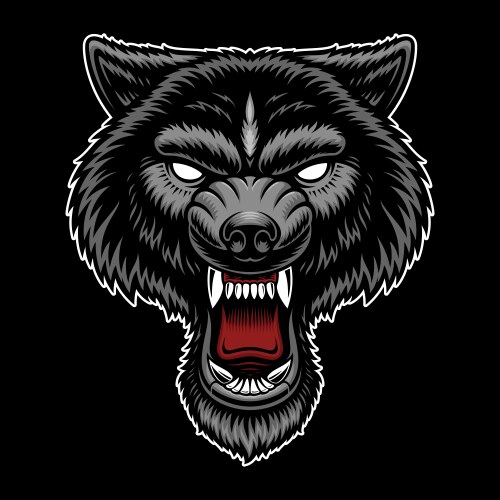 Wolf head Royalty Free Vector Image - VectorStock