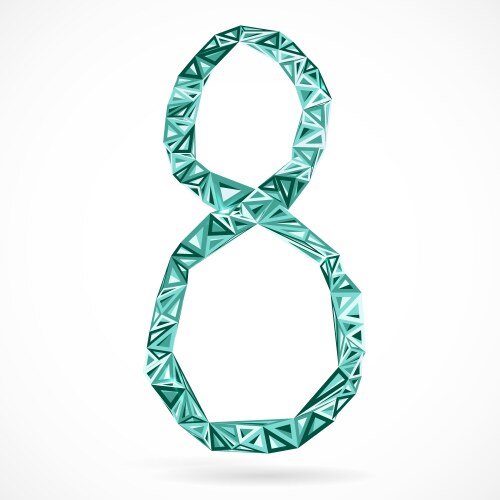 Wooden boards number eight Royalty Free Vector Image