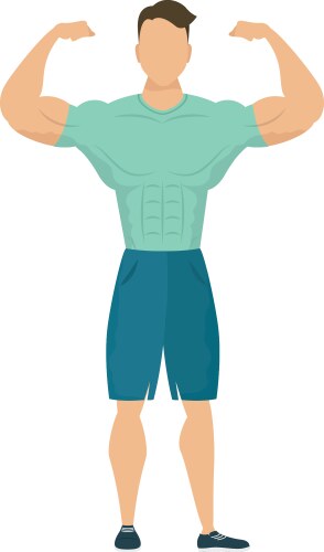 Young muscular shirtless man strong bodybuilder Vector Image