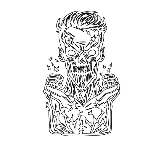 Zombie Outline Vector Images (over 4,400)