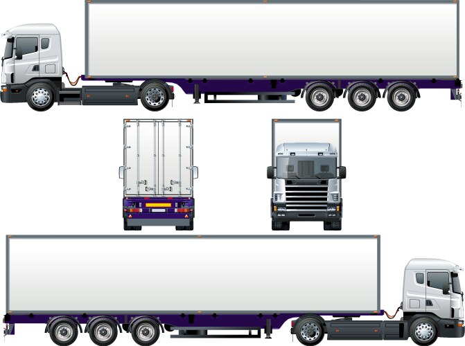 Truck tractor or semi-trailer combination Vector Image