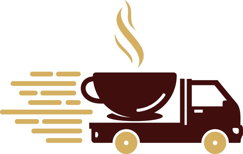 Coffee house emblem template design element Vector Image