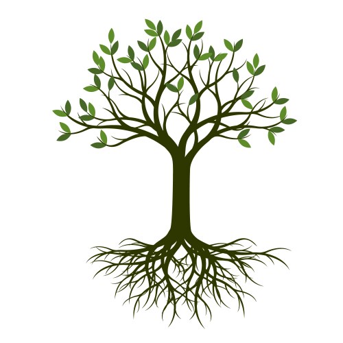 Spring tree with love birds Royalty Free Vector Image