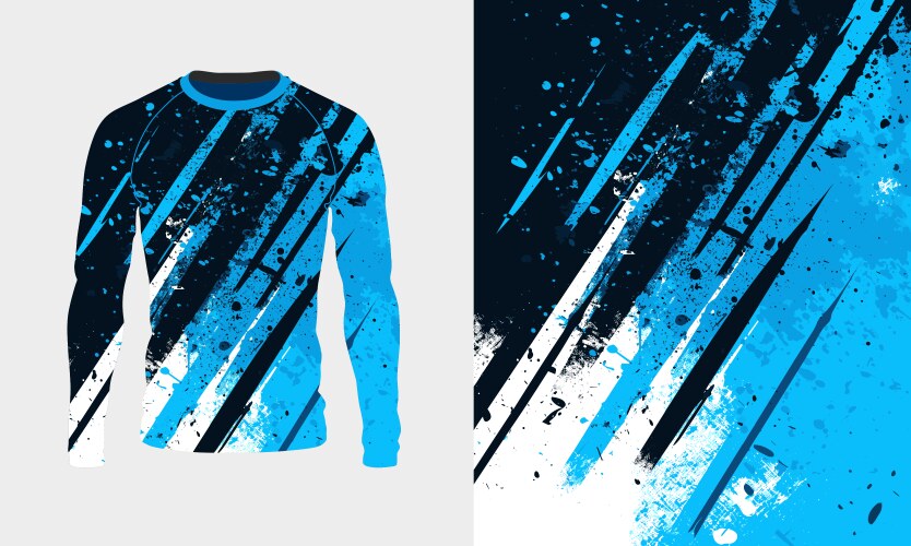 Long sleeve jersey grunge camo texture Royalty Free Vector