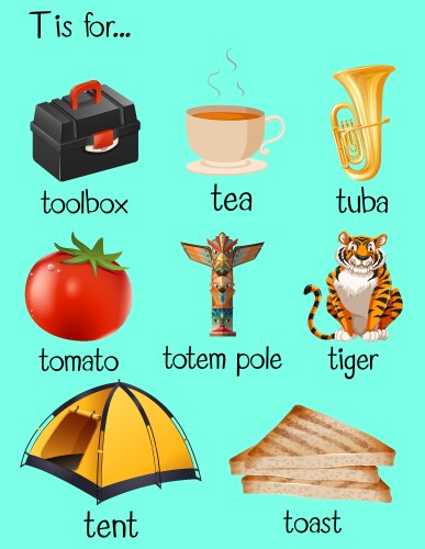 Many words begin with alphabet r Royalty Free Vector Image