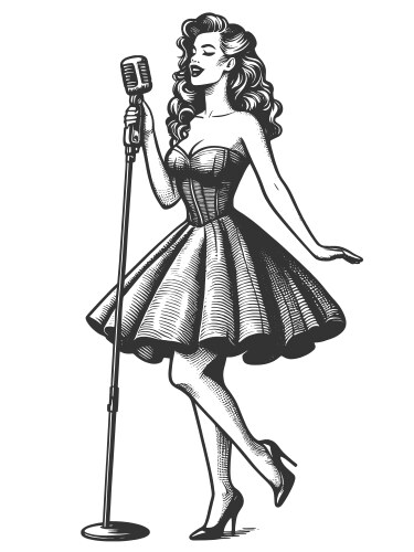 Singer Sketch Vector Images (over 1,100)