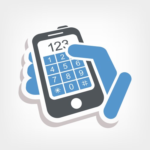 Phone keypad numbers Royalty Free Vector Image