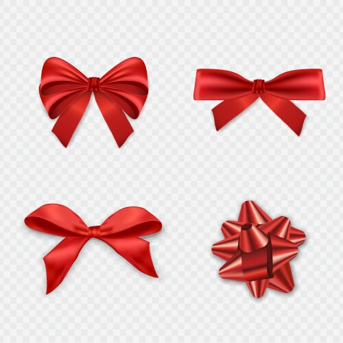 Gift cards with bow and ribbon Royalty Free Vector Image