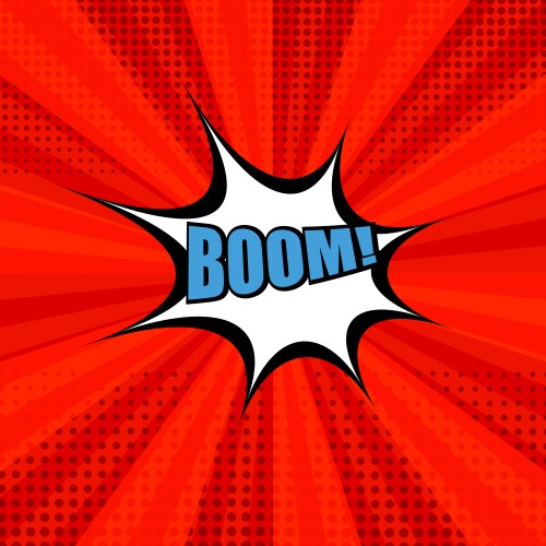 Bright comic book page red template Royalty Free Vector