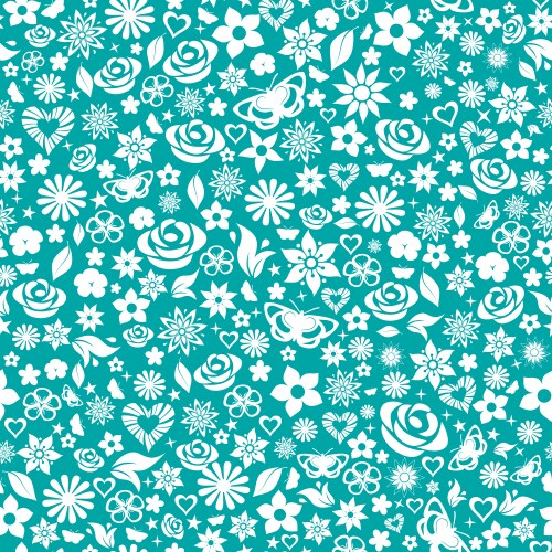 Seamless pattern flowers Royalty Free Vector Image