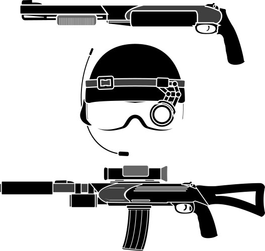 Gun Stencil Vector Images (over 350)