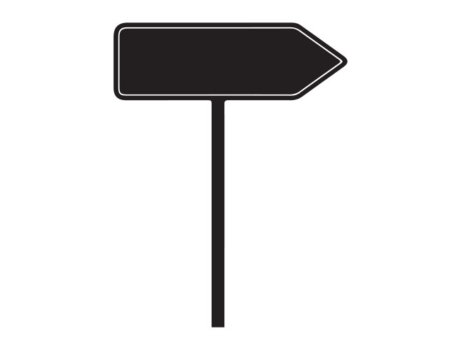 Arrow road sign realistic street direction Vector Image