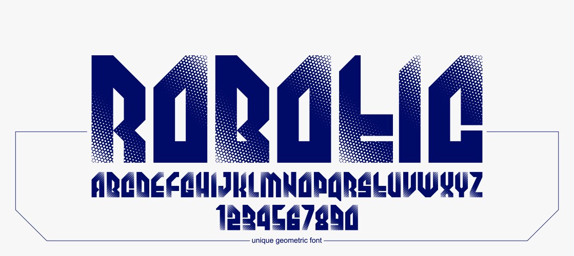 Urban massive geometric font for logos Royalty Free Vector