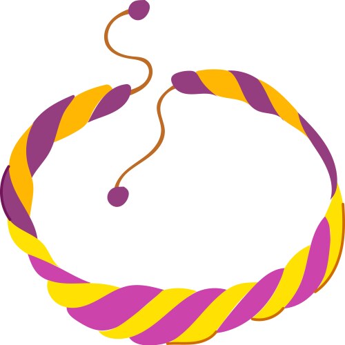 Beads friendship bracelet cartoon Royalty Free Vector Image