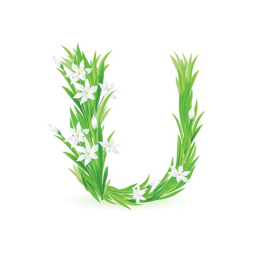Spring flowers alphabet g Royalty Free Vector Image