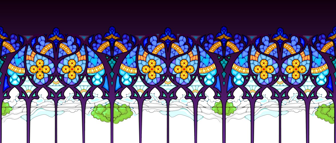Gothic Stained Glass Patterns Vector Images (over 2,200)