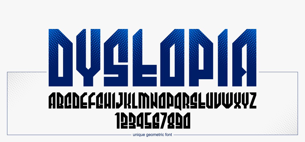 Urban massive geometric font for logos and Vector Image